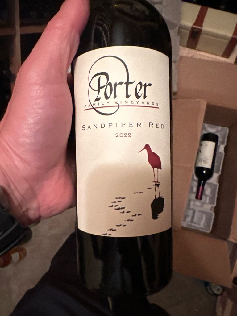 2022 Porter Family Vineyards Sandpiper Red, USA, California, Napa ...