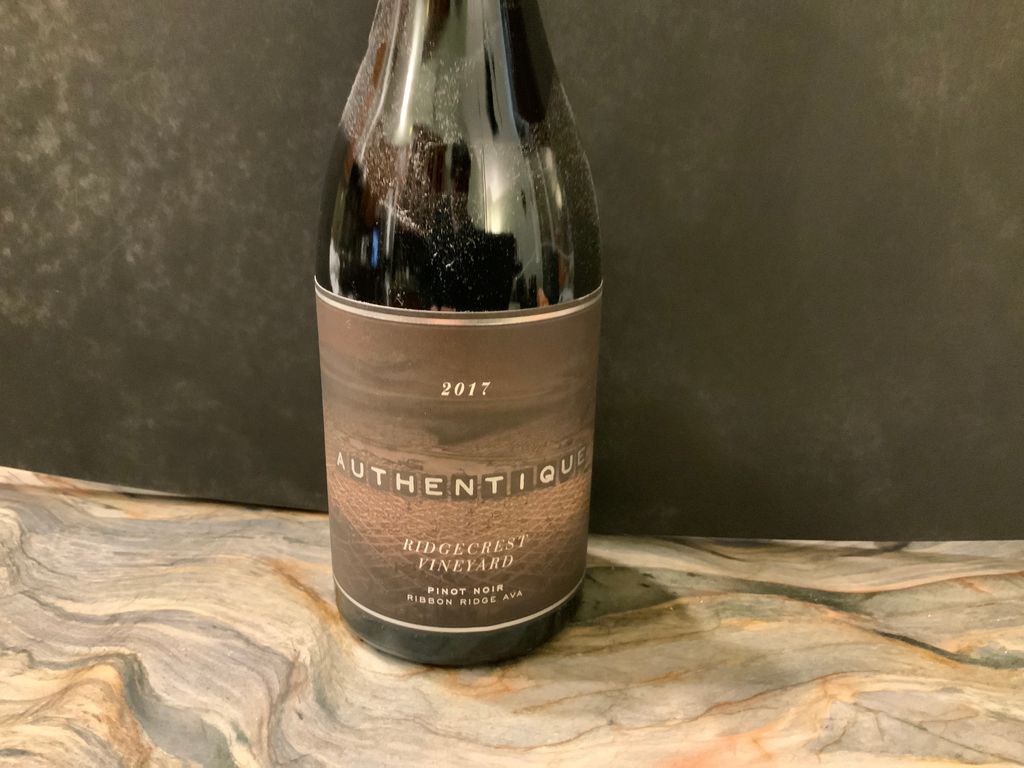 2017 Authentique Wine Cellars Pinot Noir Ridgecrest Vineyard, USA ...