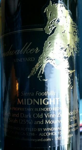 NV Windwalker Vineyard Midnight L-8, USA, California, Sierra Foothills ...