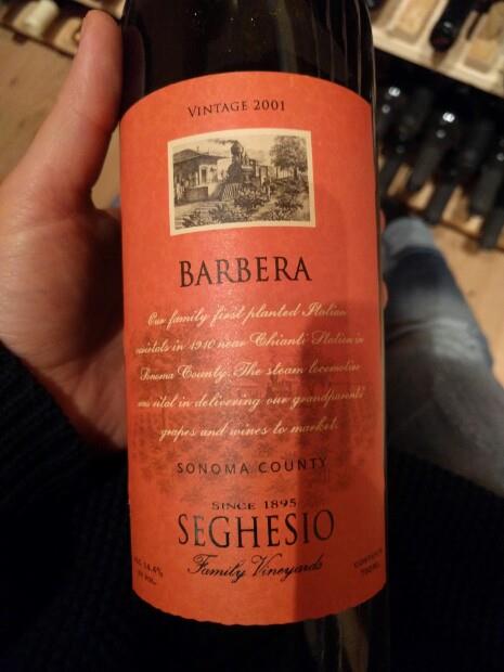 1996 Seghesio Family Vineyards Barbera Sonoma County, USA, California ...