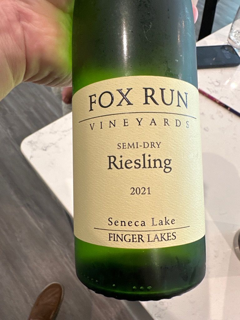 2021 Fox Run Vineyards Semi-Dry Riesling, USA, New York, Finger Lakes ...