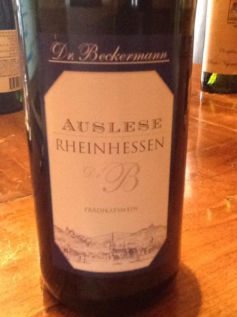 2010 Dr. Beckermann Riesling Auslese, Germany, Rheinhessen - CellarTracker