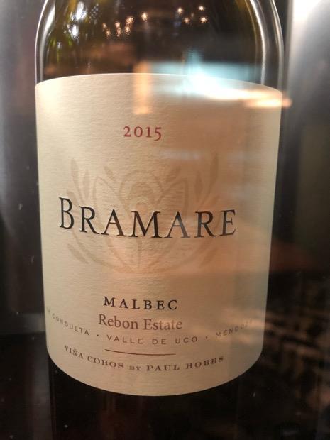 2015 Viña Cobos Malbec Bramare Rebon Vineyard, Argentina, Mendoza ...