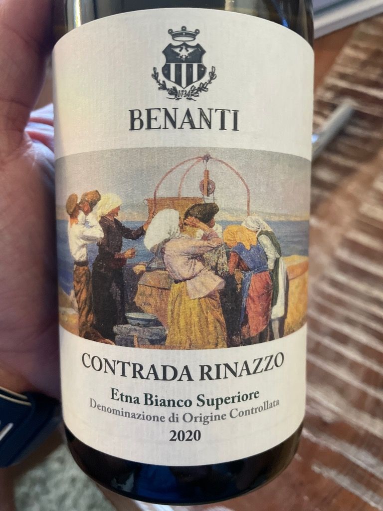2020 Benanti Etna Bianco Superiore Contrada Rinazzo, Italy, Sicily ...