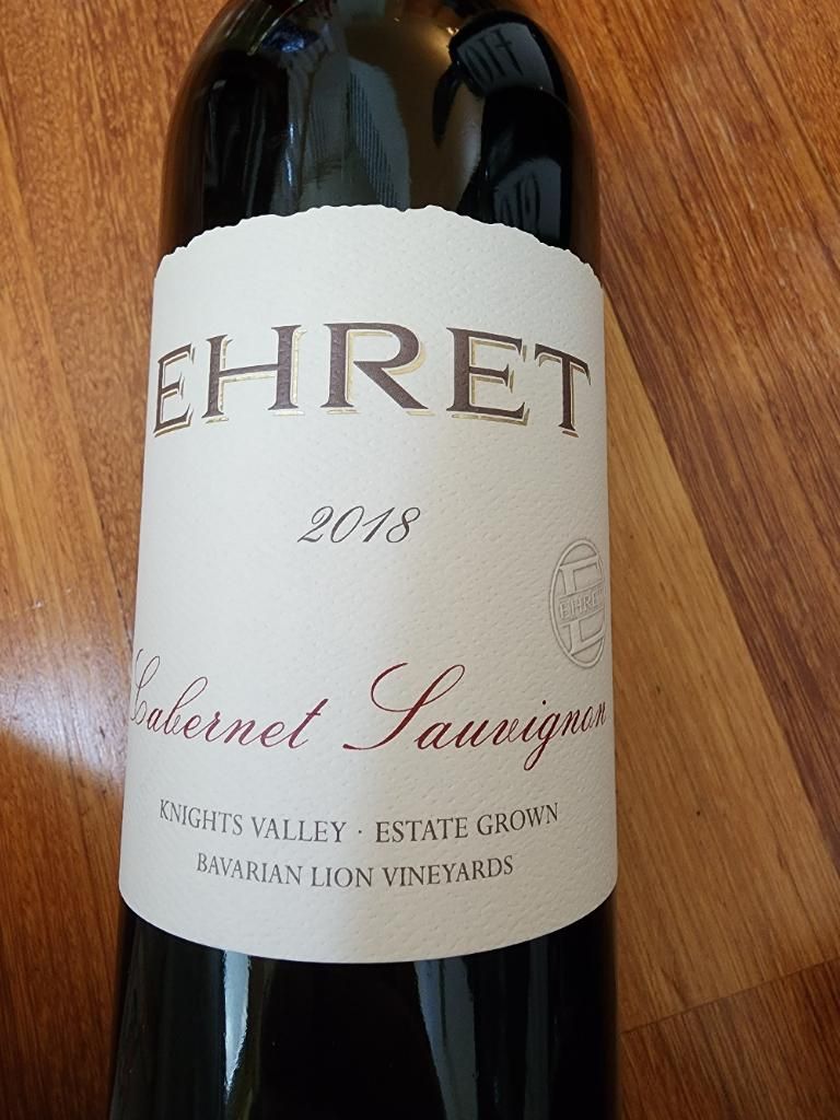 2018 Ehret Family Winery Cabernet Sauvignon, USA, California, Sonoma ...