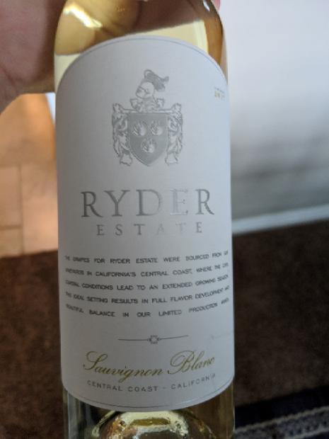 2018 Ryder Estate Sauvignon Blanc, USA, California, Central Coast ...