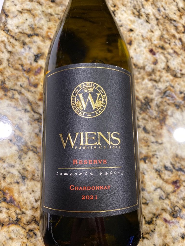 2021 Wiens Family Cellars Chardonnay Reserve, USA, California ...