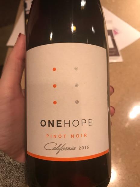 2015 One Hope Pinot Noir, USA, California - CellarTracker