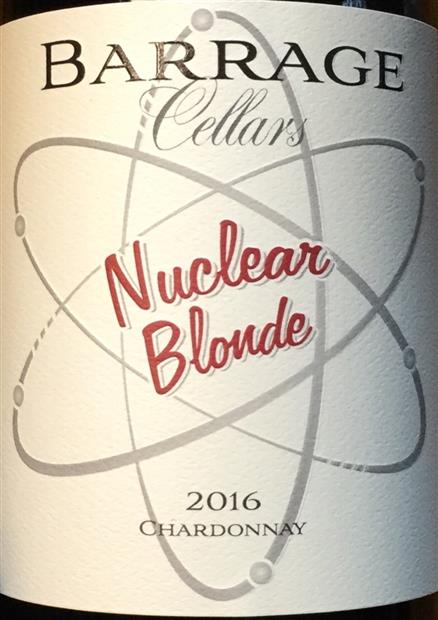 2016 Barrage Cellars Chardonnay Nuclear Blonde Boushey Vineyard, USA ...