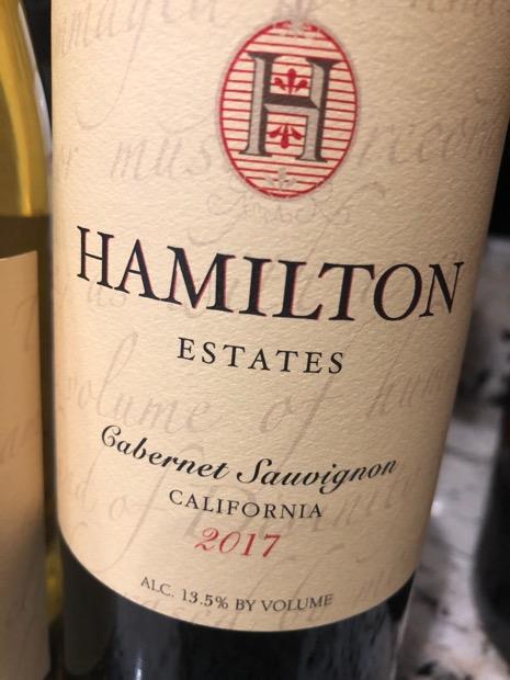 2017 Hamilton Estates Cabernet Sauvignon, USA, California, Sonoma ...