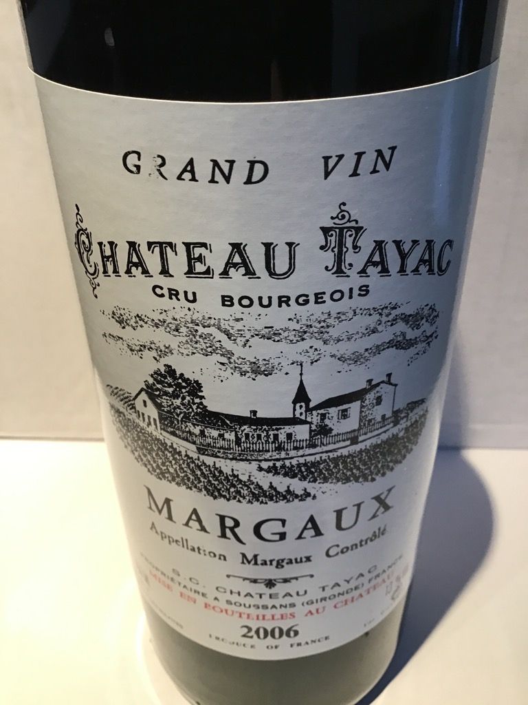 2006 Château Tayac Margaux, France, Bordeaux, Médoc, Margaux ...