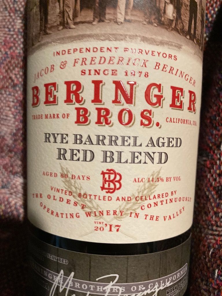 NV Beringer Bros. Cabernet Sauvignon Bourbon Barrel Aged, USA ...
