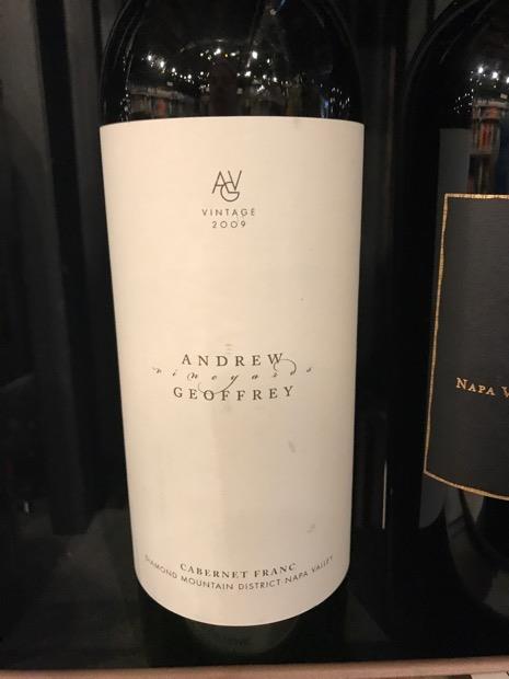 2009 Andrew Geoffrey Vineyards Cabernet Franc Diamond Mountain, USA ...