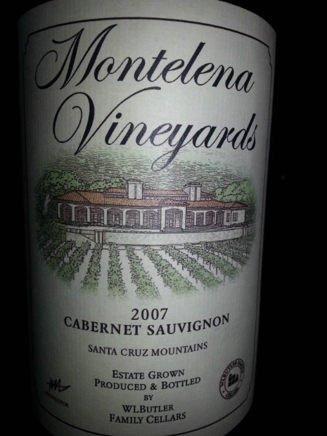 2007 W. L. Butler Family Cellar Cabernet Sauvignon Montelena Vineyards ...