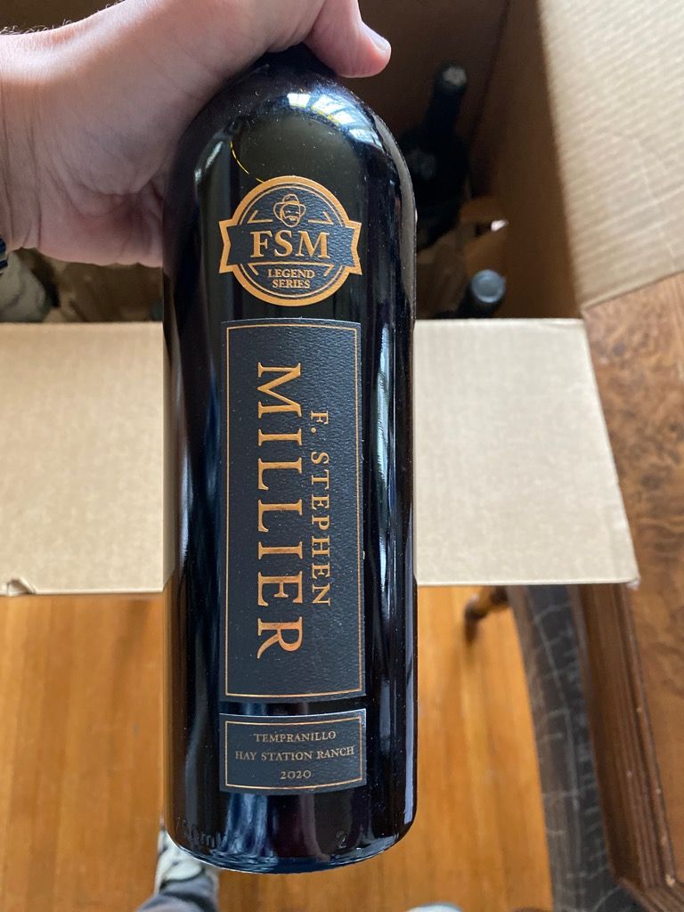 2020 F. Stephen Millier Tempranillo Hay Station Ranch, USA, California ...