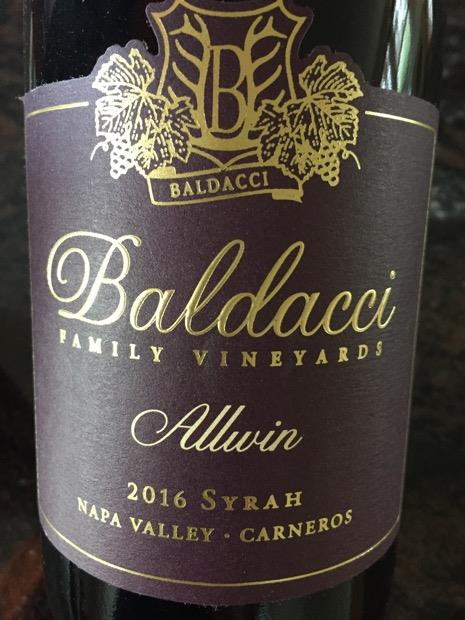 2016 Baldacci Family Vineyards Syrah Allwin, USA, California, Napa ...