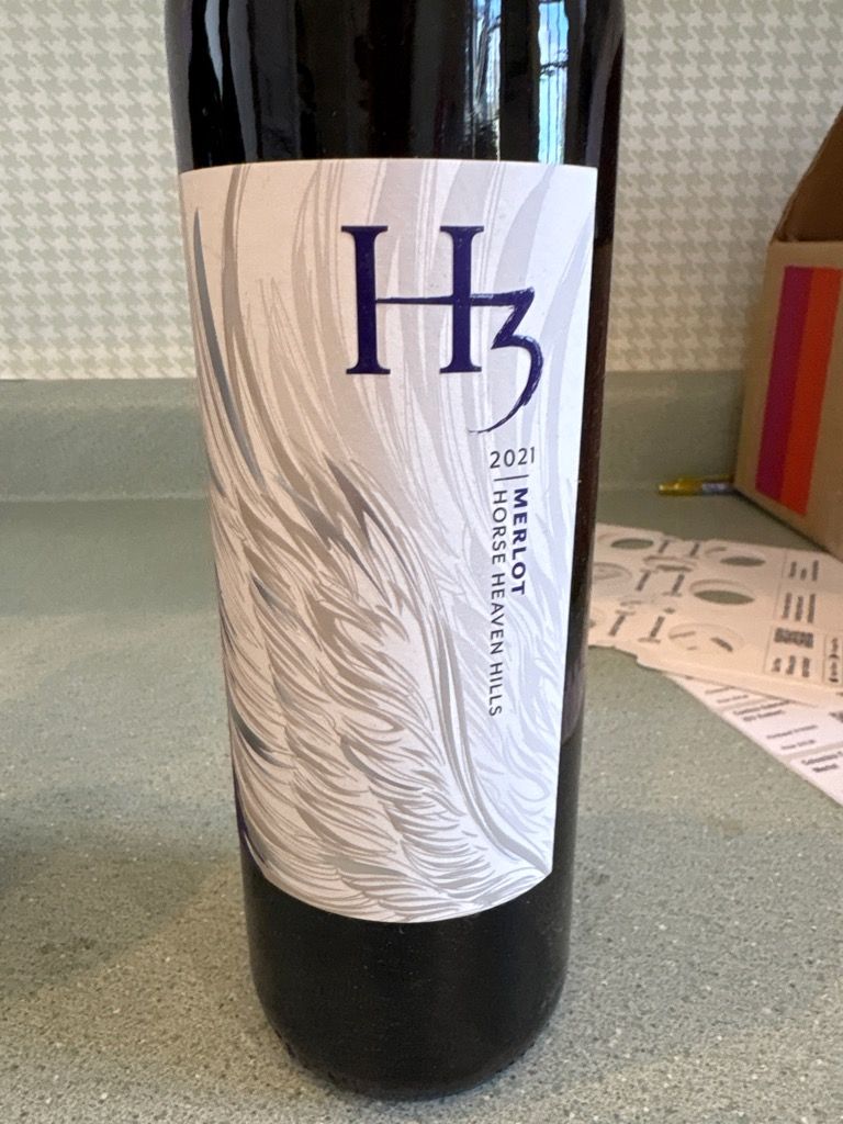 2021 H3 Merlot, USA, Washington, Columbia Valley, Horse Heaven Hills ...