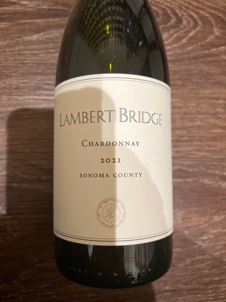 2021 Lambert Bridge Chardonnay Sonoma County, USA, California, Sonoma ...