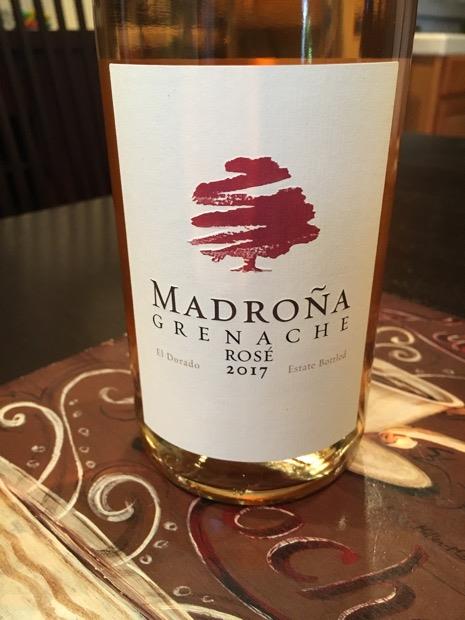 2018 Madroña Grenache Rosé, USA, California, Sierra Foothills, El ...