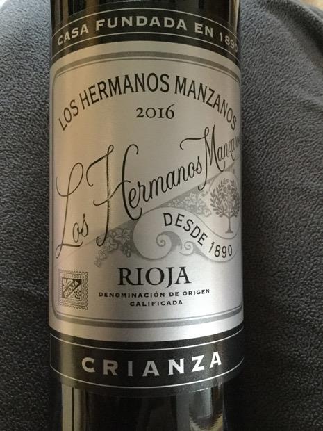 2016 Los Hermanos Manzanos Rioja Crianza, Spain, La Rioja, Rioja ...