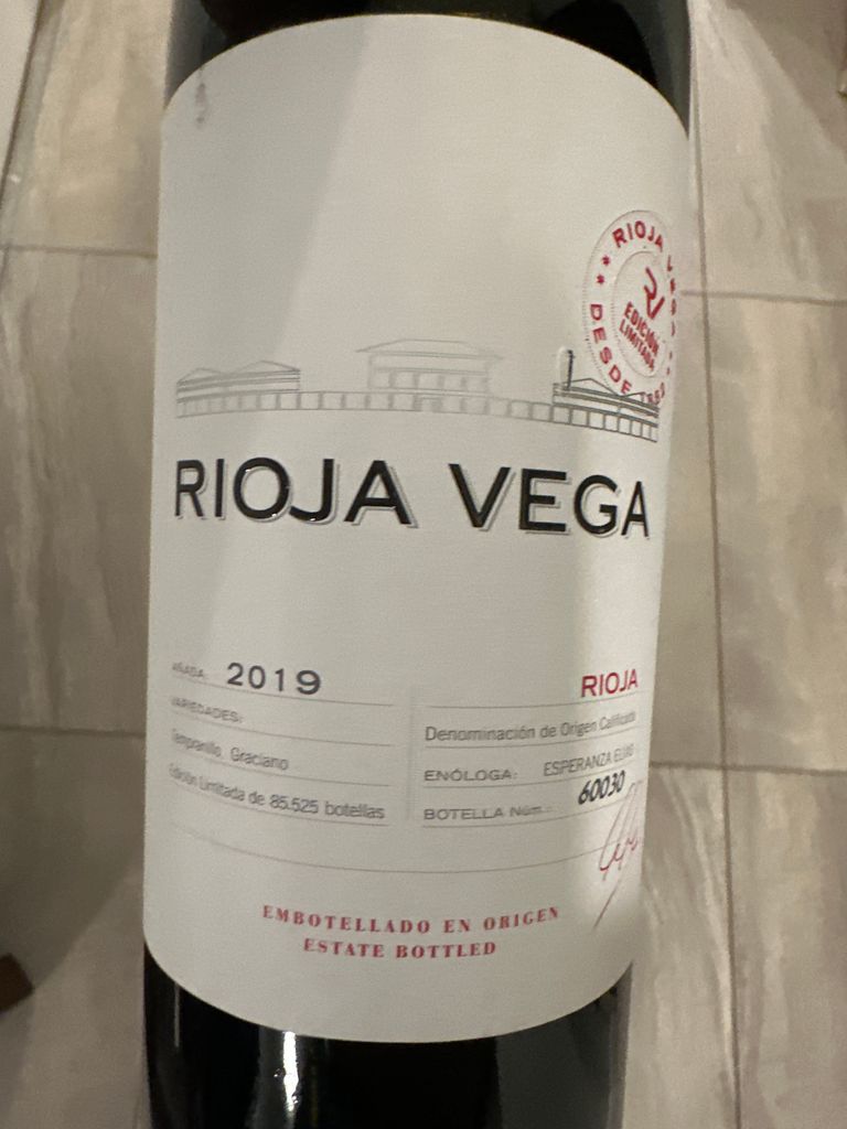 2019 Rioja Vega Rioja Crianza, Spain, La Rioja, Rioja - CellarTracker