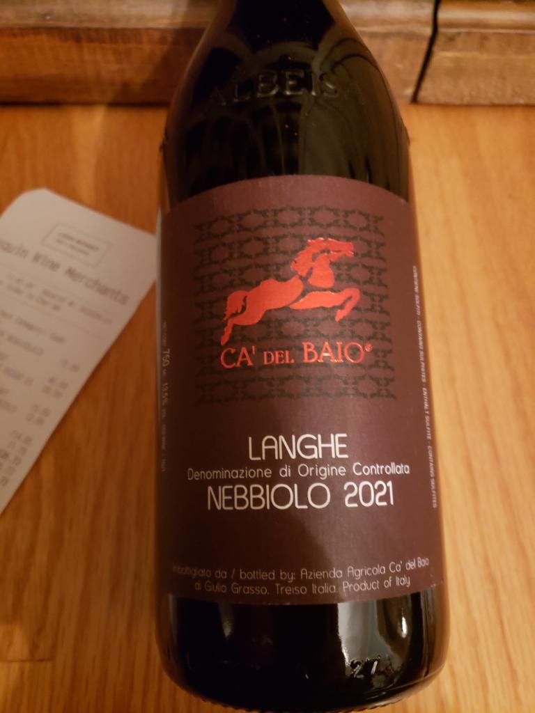 2021 Ca' del Baio Langhe Nebbiolo, Italy, Piedmont, Langhe, Langhe DOC - CellarTracker