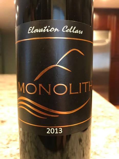 2013 Elevation Cellars Monolith, USA, Washington, Columbia Valley ...