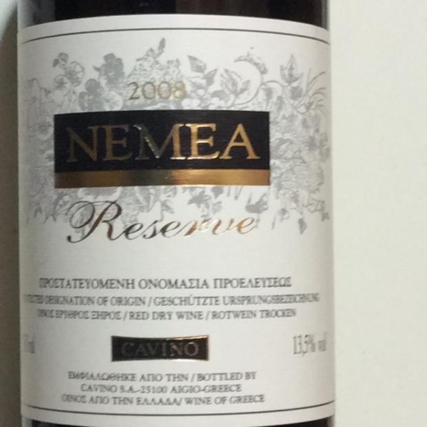 2008 Cavino Agiorgitiko Nemea Reserve, Greece, Peloponnisos, Nemea ...