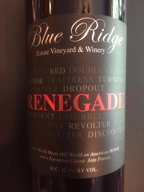 2023 Blue Ridge Estate Renegade, USA, Pennsylvania - CellarTracker