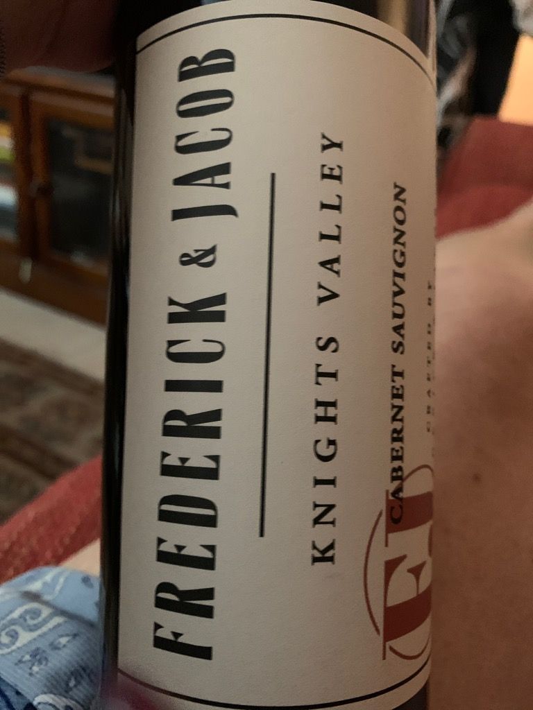 2019 Frederick & Jacob Cabernet Knights Valley Cabernet Sauvignon, USA ...