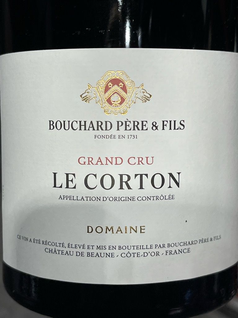 2016 Bouchard Aîné & Fils Corton, France, Burgundy, Côte de Beaune ...