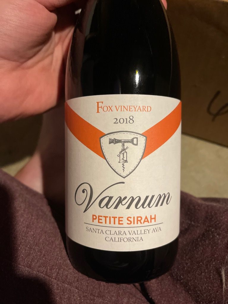 2020 Varnum Vintners Petite Sirah Fox Vineyard, USA, California ...