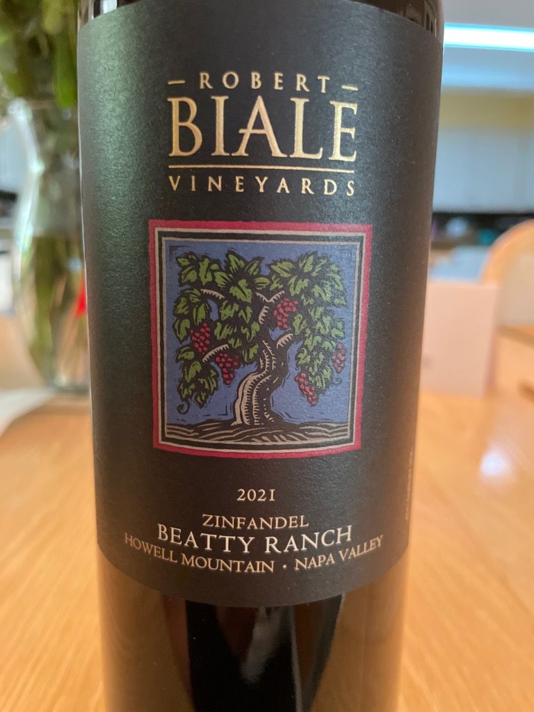 2021 Robert Biale Zinfandel Beatty Ranch, USA, California, Napa Valley ...