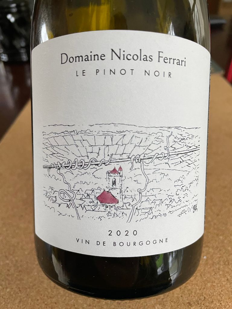 2020 Domaine Nicolas Ferrari Coteaux Bourguignons Le Pinot Noir, France ...