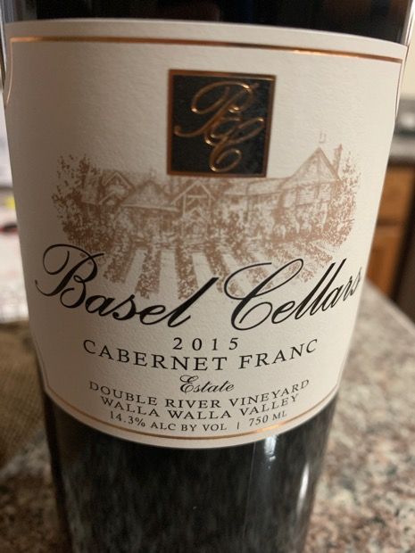 2015 Basel Cellars Cabernet Franc Double River Vineyard, USA ...