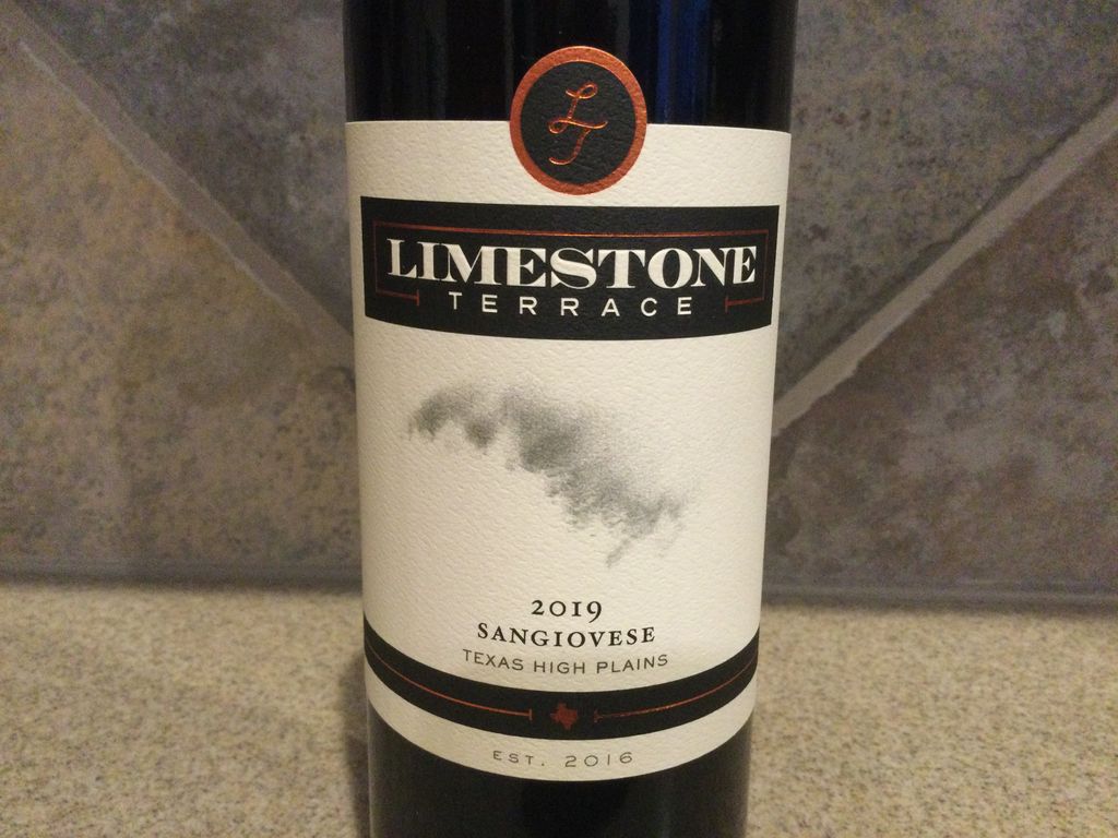 2019 Limestone Terrace Vineyard Sangiovese Nara, USA, Texas, Texas High ...