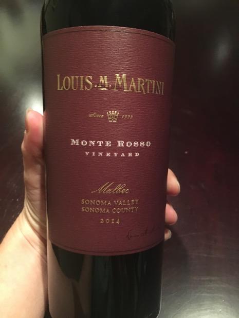 2014 Louis M. Martini Malbec Monte Rosso, USA, California, Sonoma ...