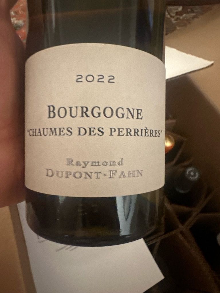 2022 Domaine Dupont-Fahn Bourgogne Blanc Chaumes des Perrières, France ...