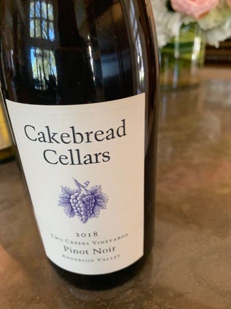 2018 Cakebread Cellars Pinot Noir Two Creeks Vineyard, USA, California ...