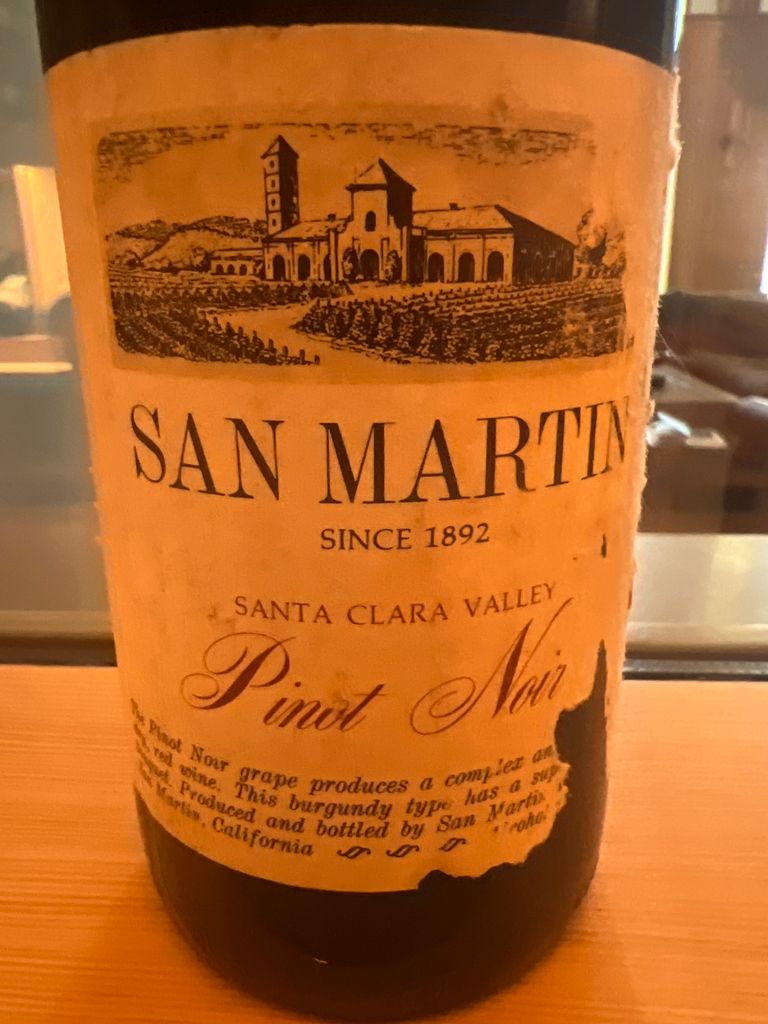 NV San Martin Winery Pinot Noir, USA, California, Central Coast, Santa ...