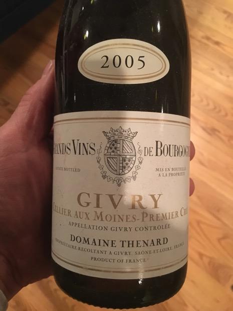 2005 Domaine Thenard Givry 1er Cru Cellier aux Moines, France, Burgundy ...