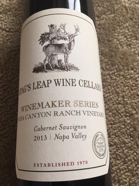 2013 Stag's Leap Wine Cellars Cabernet Sauvignon Winemaker Series Soda ...