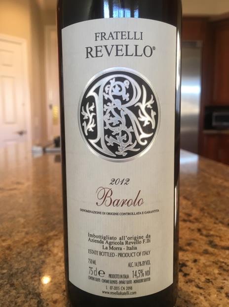 2012 Fratelli Revello Barolo, Italy, Piedmont, Langhe, Barolo ...