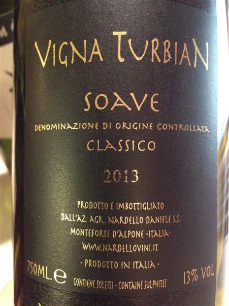 2010 Nardello Soave Classico Vigna Turbian, Italy, Veneto, Soave ...