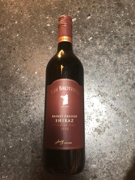 2016 Kay Brothers Shiraz Basket Pressed Amery Vineyards, Australia ...