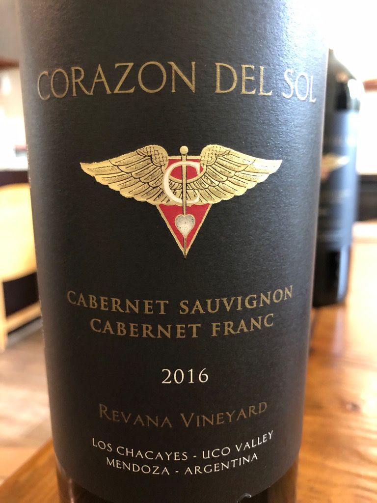 2015 Corazon del Sol Cabernet Sauvignon Cabernet Franc Revana Vineyard ...