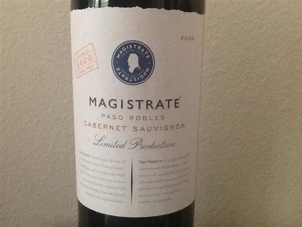 2008 Magistrate Vineyards Cabernet Sauvignon Limited Production, USA ...