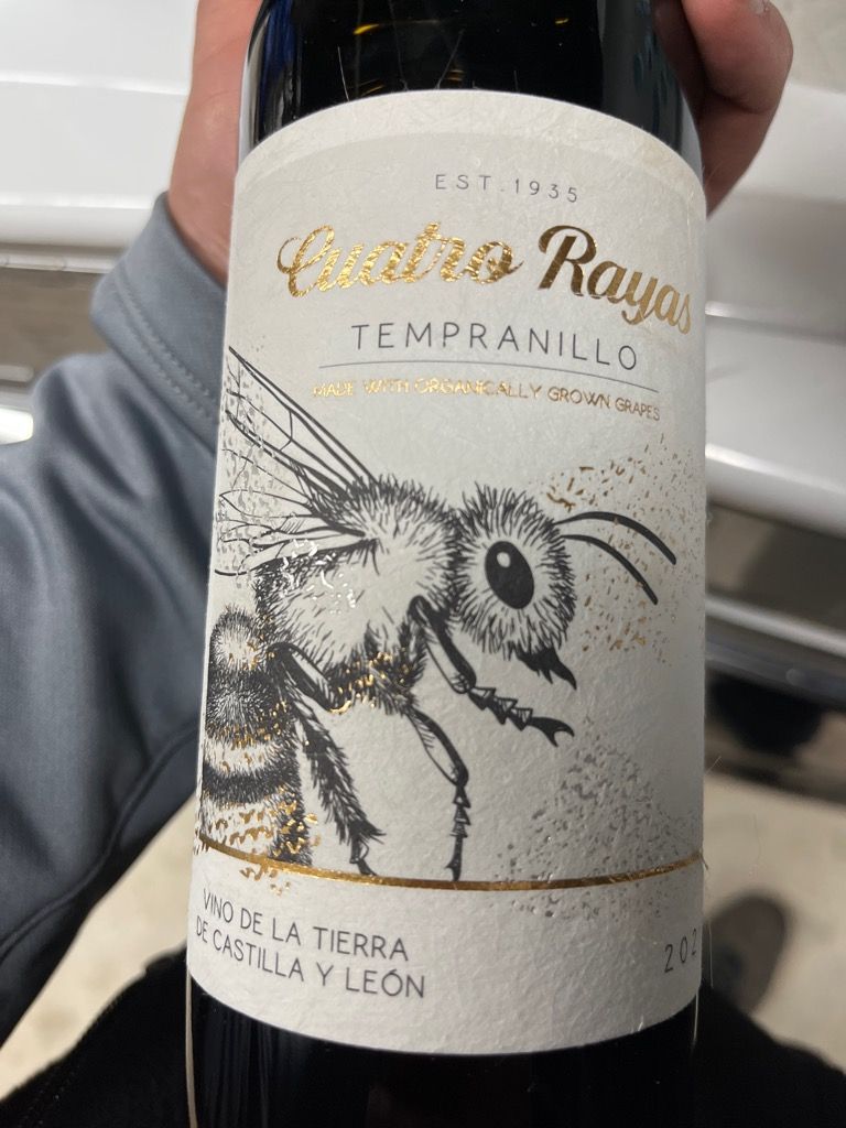 2021 Cuatro Rayas Tempranillo Rueda Organic, Spain, Castilla y León ...