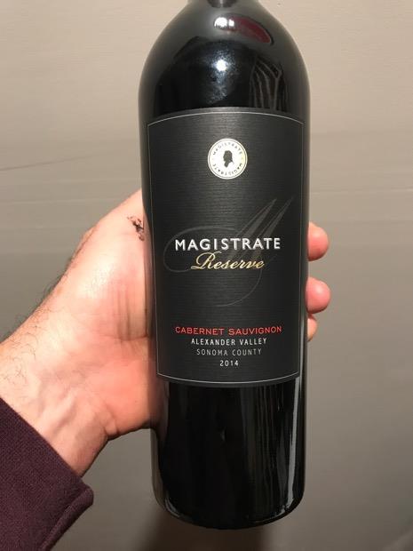 2014 Magistrate Vineyards Cabernet Sauvignon Reserve, USA, California ...