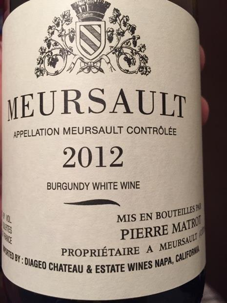 2012 Domaine Matrot Meursault, France, Burgundy, Côte de Beaune ...
